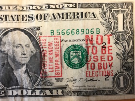 Not to be Used to Buy Elections - Guru Stamp - The Stamp Stampede